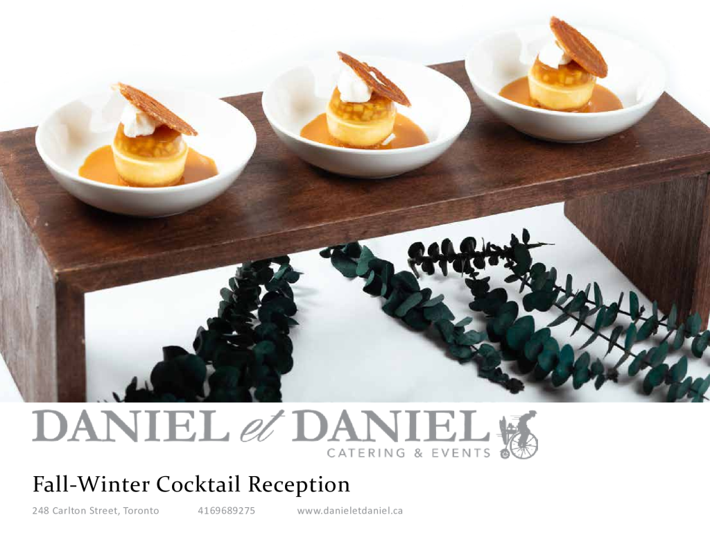 Catering Menus | Daniel et Daniel