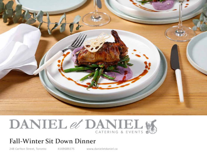 Catering Menus | Daniel et Daniel