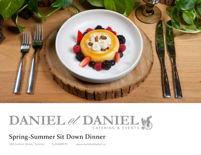 Catering Menus | Daniel et Daniel
