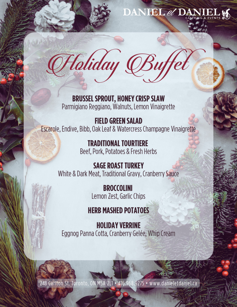 Catering Menus | Daniel et Daniel