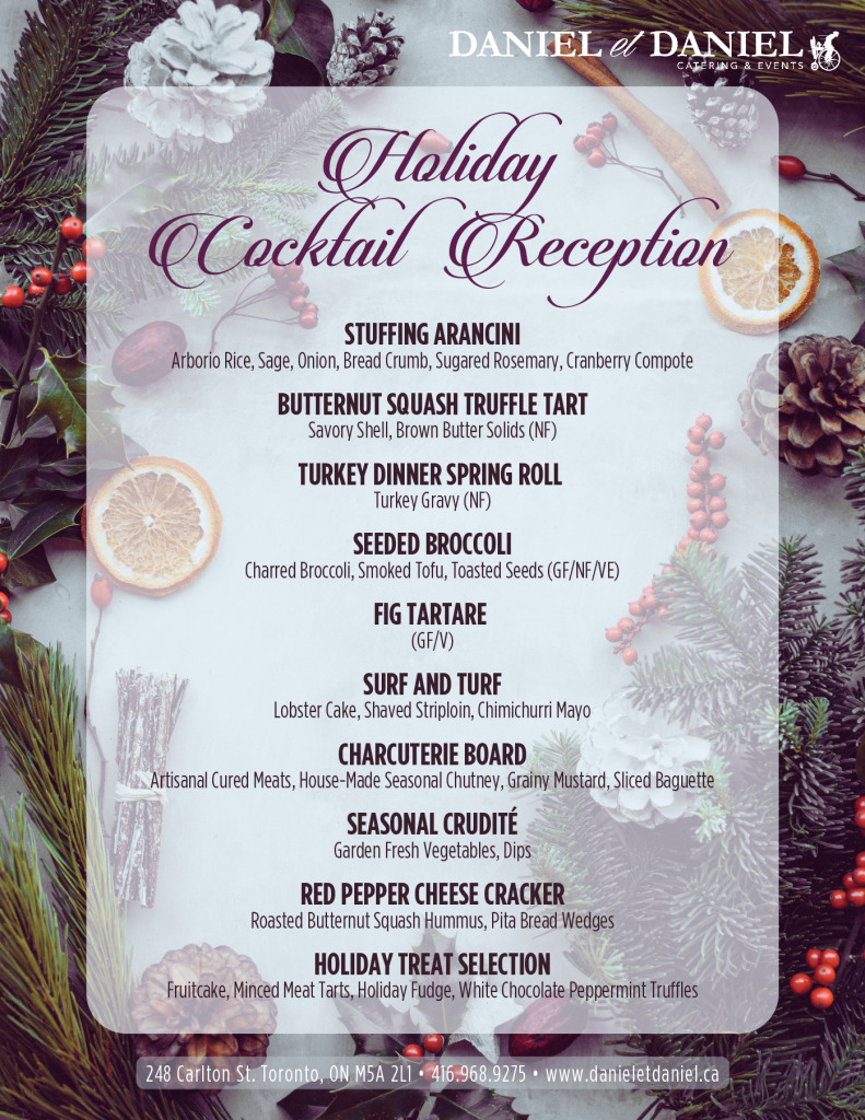 Catering Menus | Daniel et Daniel